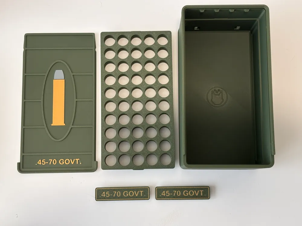 Ammo Storage Box .45-70 Government GOVT. 50 Round by Coconut MakerWorld: Download Free 3D Models