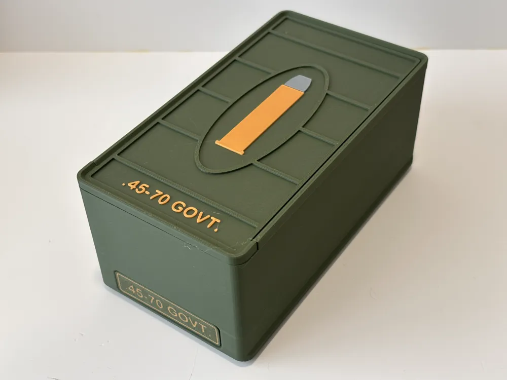 Ammo Storage Box .45-70 Government GOVT. 50 Round by Coconut MakerWorld: Download Free 3D Models