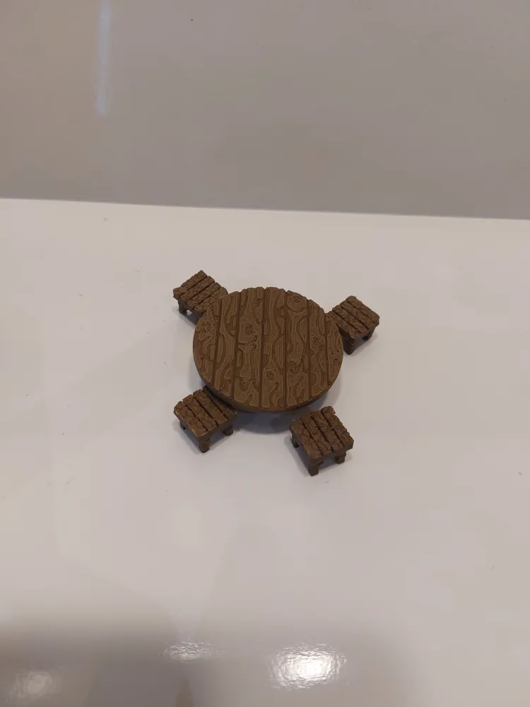 DnD Table - Round Table with chairs - D&D Scatter - Free 3D Print Model ...