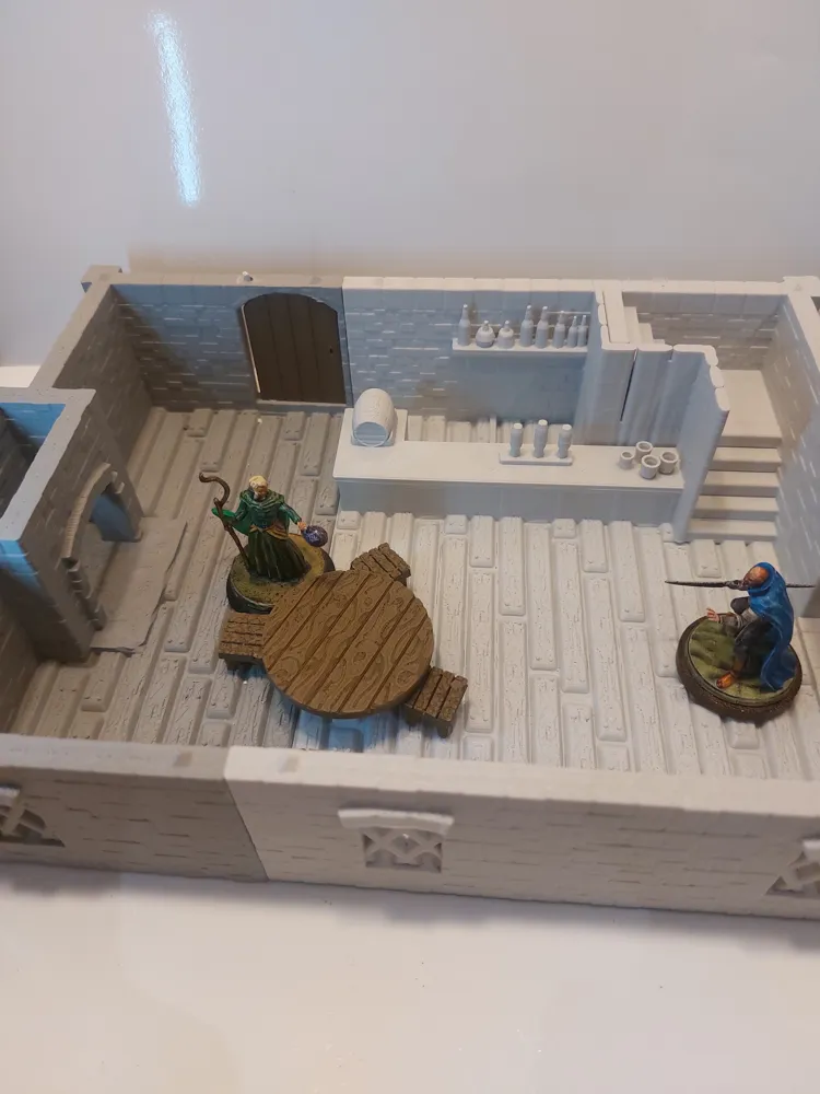 DnD Table - Round Table with chairs - D&D Scatter - Free 3D Print Model ...