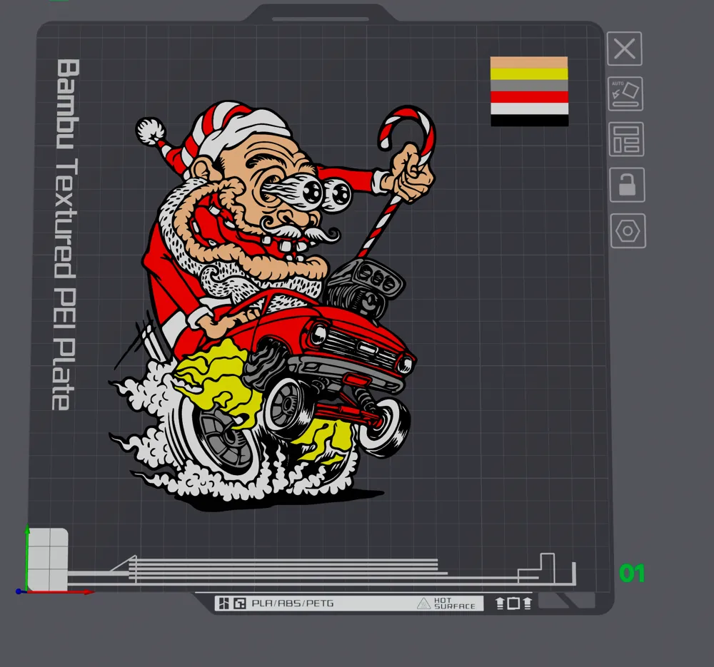 Rat fink style santa by WagZPrintZ - MakerWorld