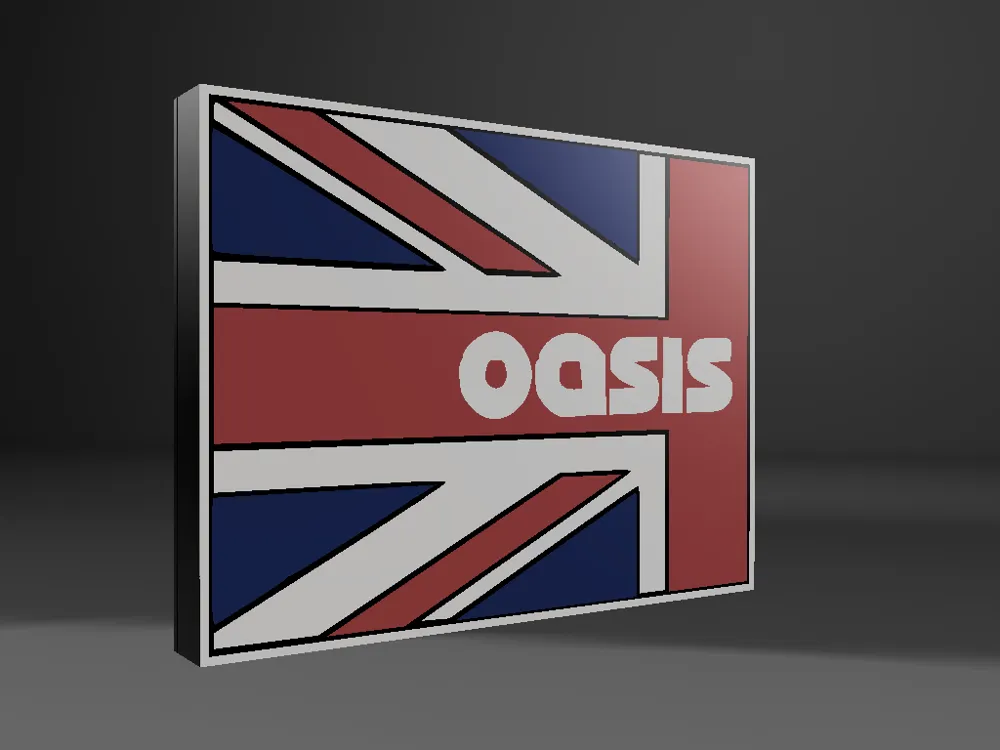 Oasis Flag lightbox - Free 3D Print Model - MakerWorld