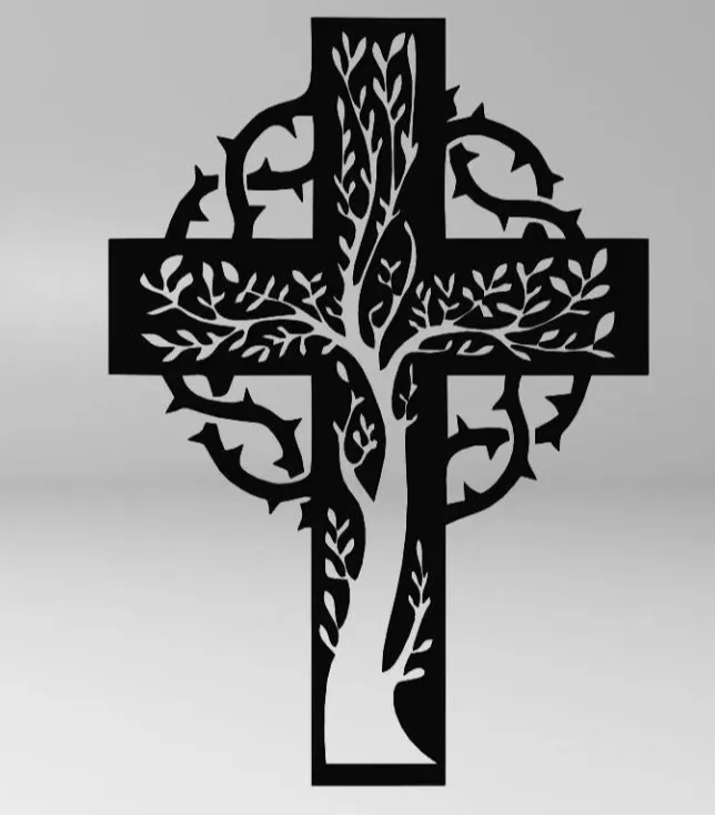 CROSS SYMBOL , EASTER, 2D CROSS, WALL CROSS by 3DPrintHD - MakerWorld