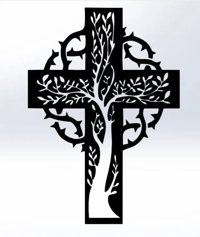 CROSS SYMBOL , EASTER, 2D CROSS, WALL CROSS by 3DPrintHD MakerWorld ...