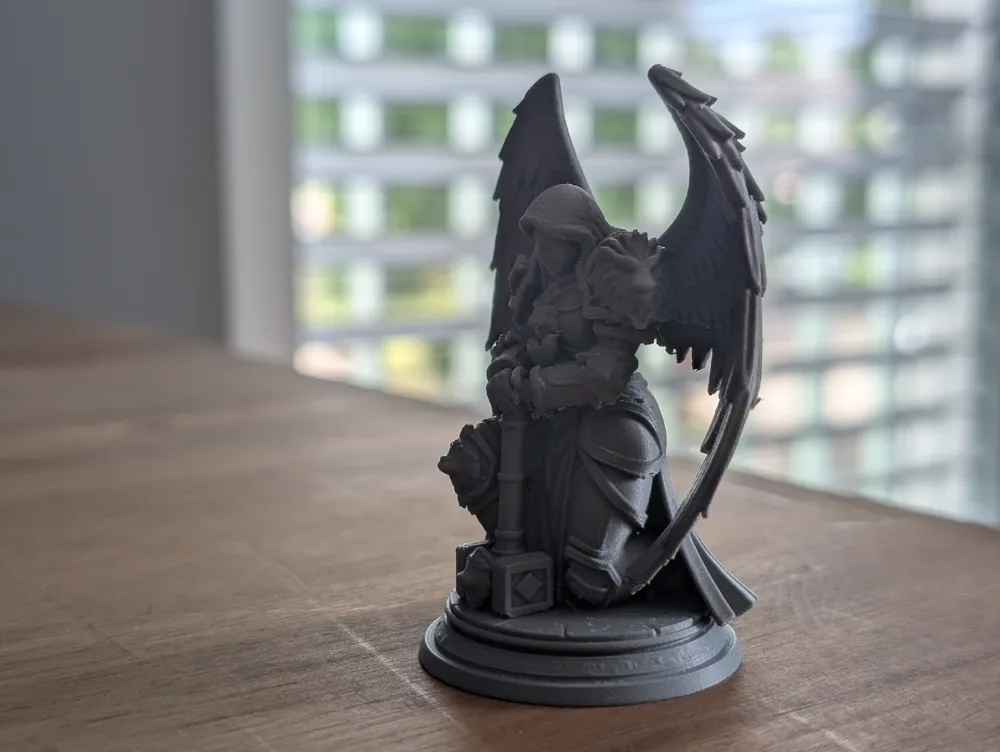 Hooded Valkyrie Guardian Statue (Armored Wings) by Cosa_93 MakerWorld ...