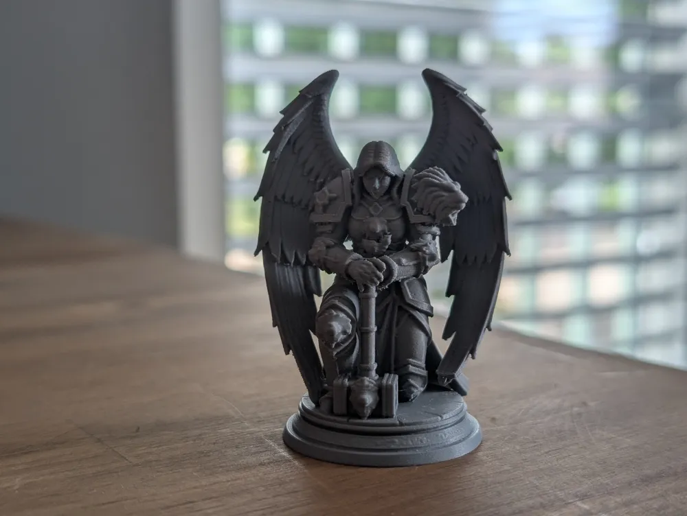 Hooded Valkyrie Guardian Statue (Armored Wings) by Cosa_93 MakerWorld ...