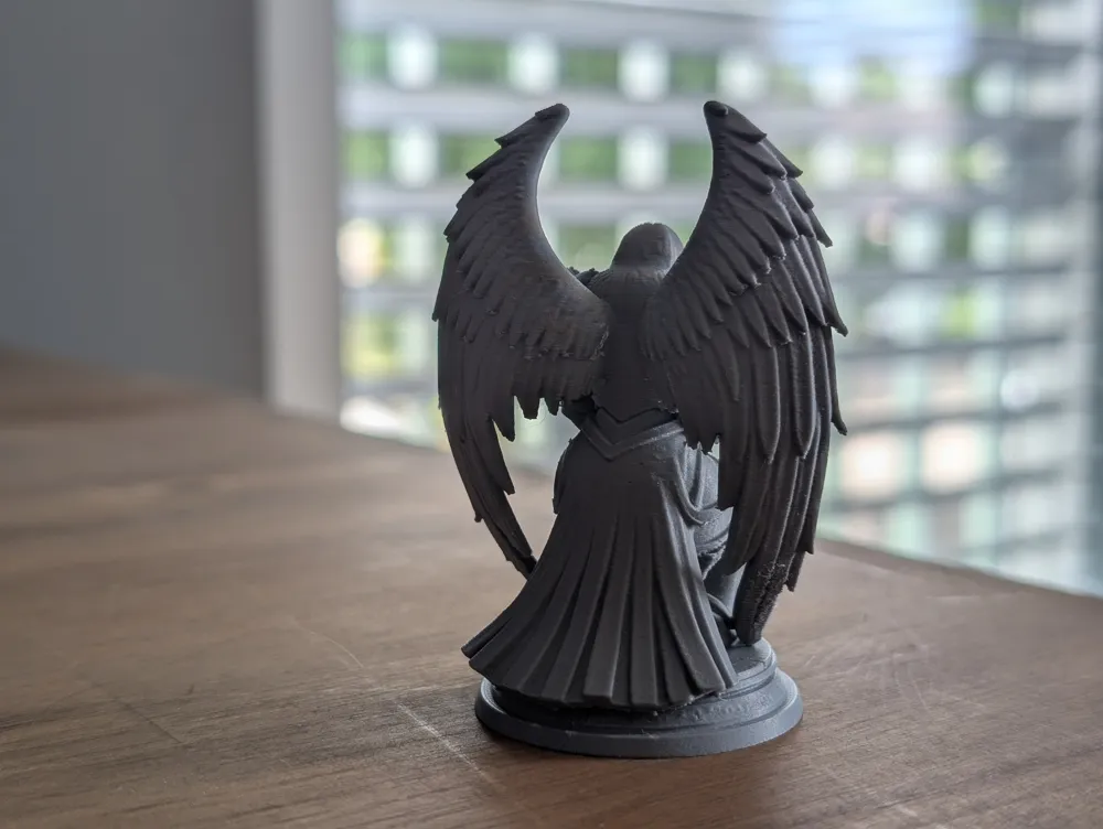 Hooded Valkyrie Guardian Statue (Armored Wings) by Cosa_93 MakerWorld ...