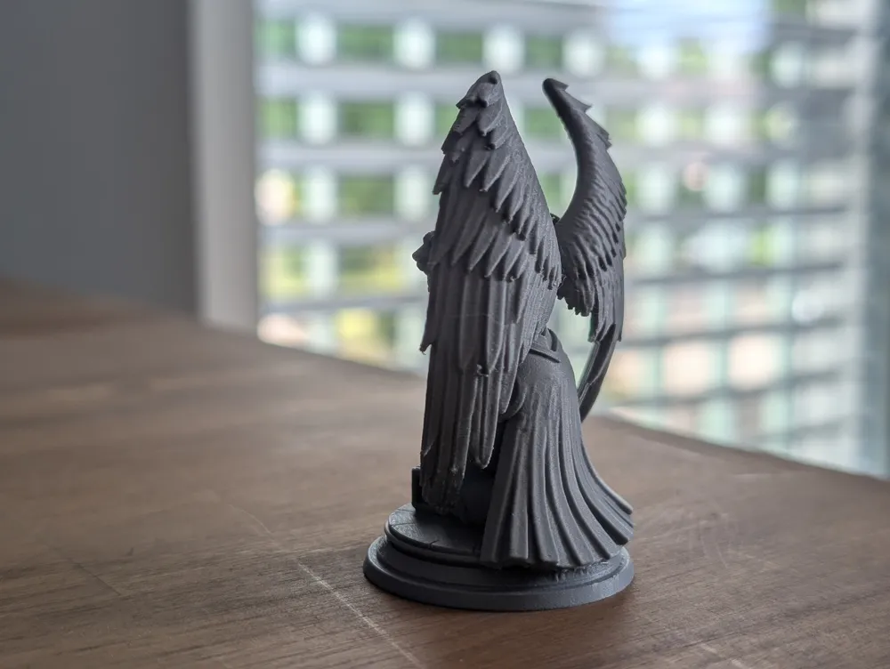 Hooded Valkyrie Guardian Statue (Armored Wings) by Cosa_93 MakerWorld ...