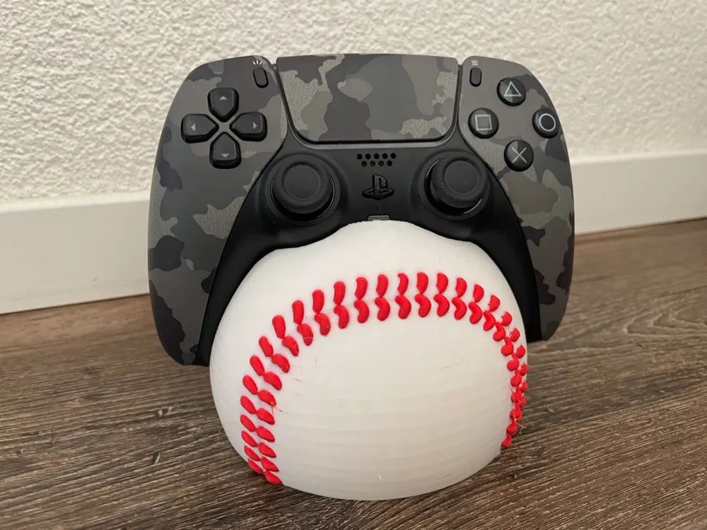 PS5 Controller Holder - Baseball - Free 3D Print Model - MakerWorld