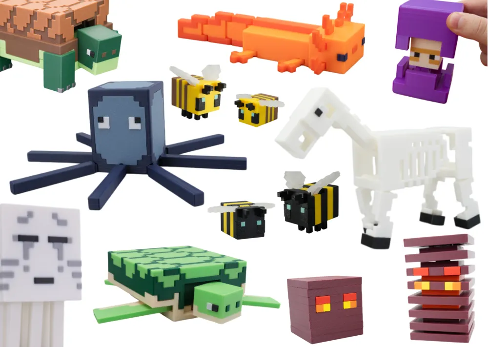 Minecraft Squid | Articulated | Fidget Toy by bkprint3d - MakerWorld