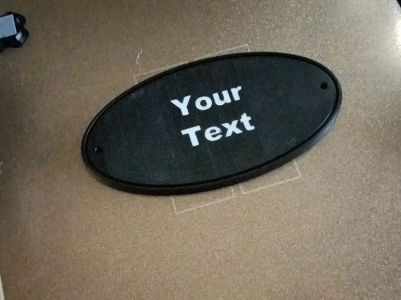 Customizable Oval Sign by dzpex MakerWorld: Download Free 3D Models