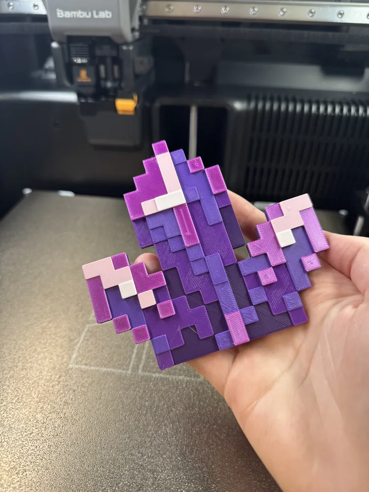 Amethyst Cluster - Minecraft Item Frame - Free 3D Print Model - MakerWorld