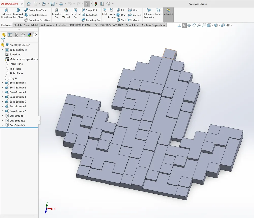 Amethyst Cluster - Minecraft Item Frame - Free 3D Print Model - MakerWorld