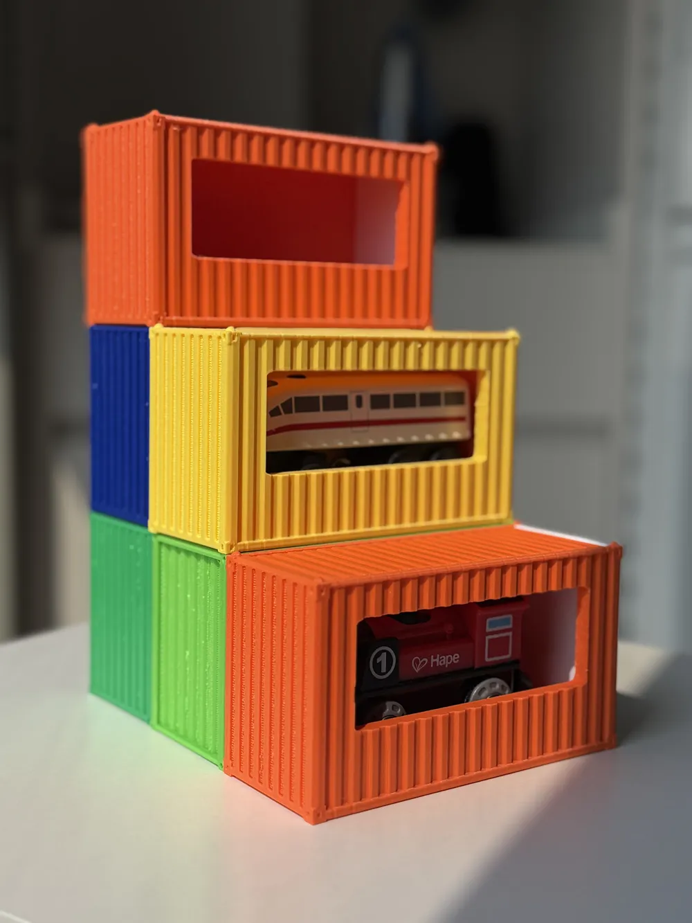 BRIO/HAPE/IKEA toy train garage container by CUBEUNi MakerWorld: Download Free 3D Models