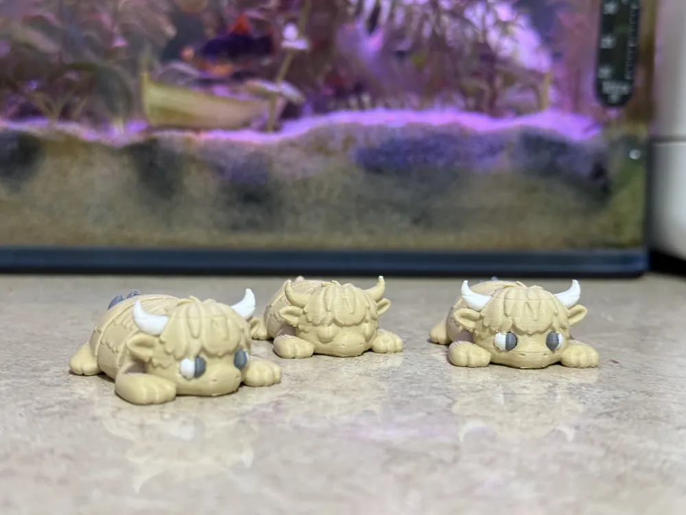 FlexiMini Highland Cow - Free 3D Print Model - MakerWorld