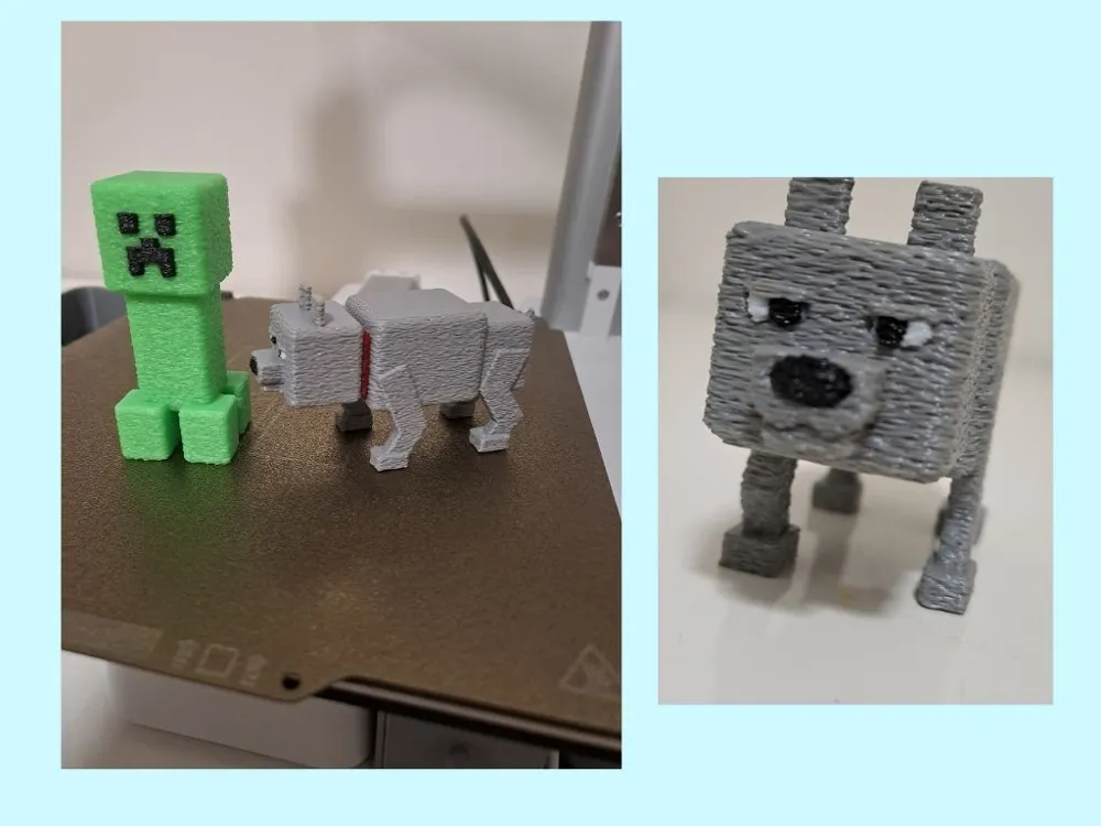 Dennis - Minecraft movie wolf by Clare3D MakerWorld: Download Free 3D ...