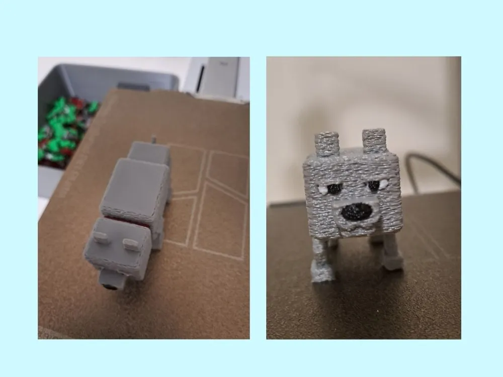 Dennis - Minecraft movie wolf by Clare3D MakerWorld: Download Free 3D ...