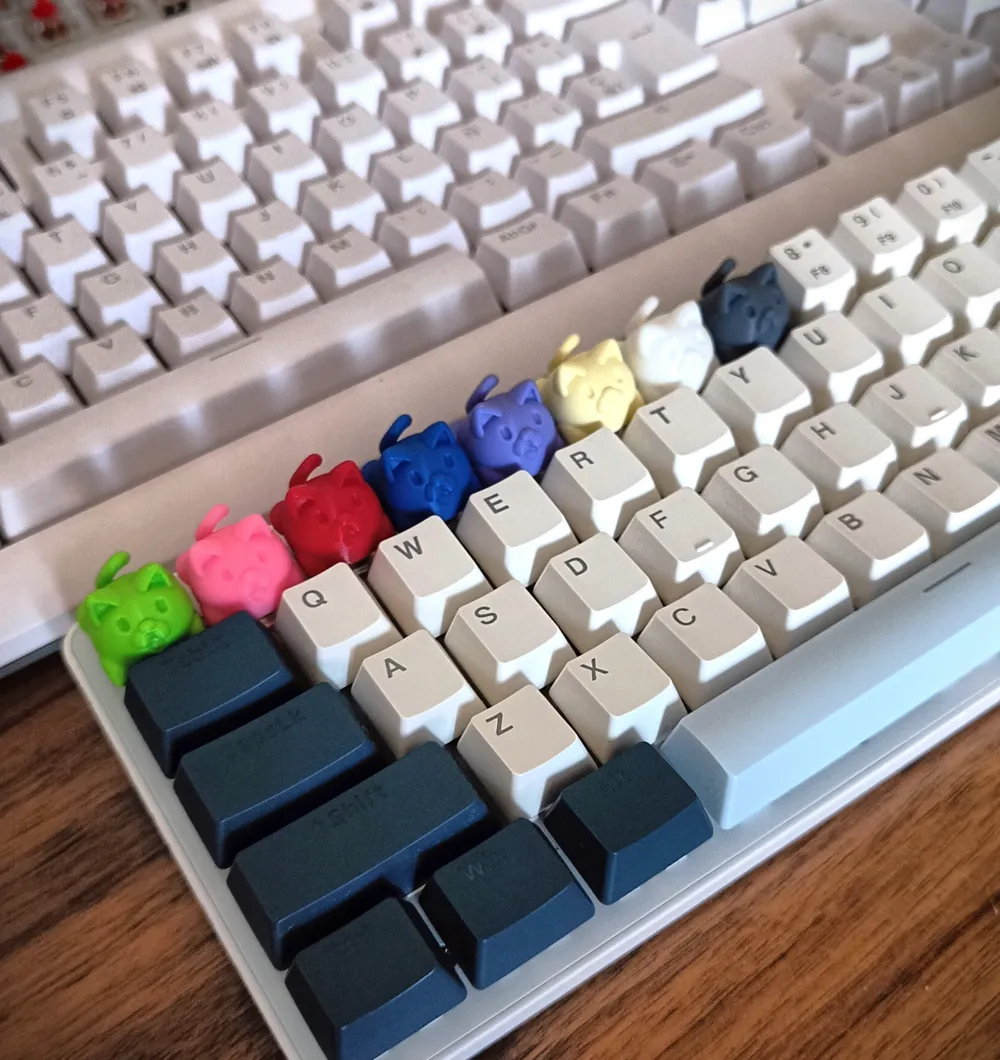 Gummy cat - Mechanical keyboard - Free 3D Print Model - MakerWorld