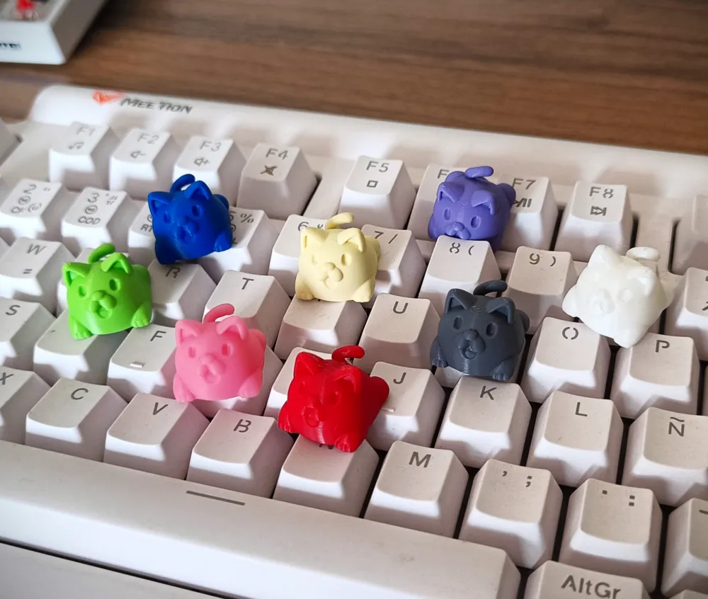 Gummy cat - Mechanical keyboard - Free 3D Print Model - MakerWorld