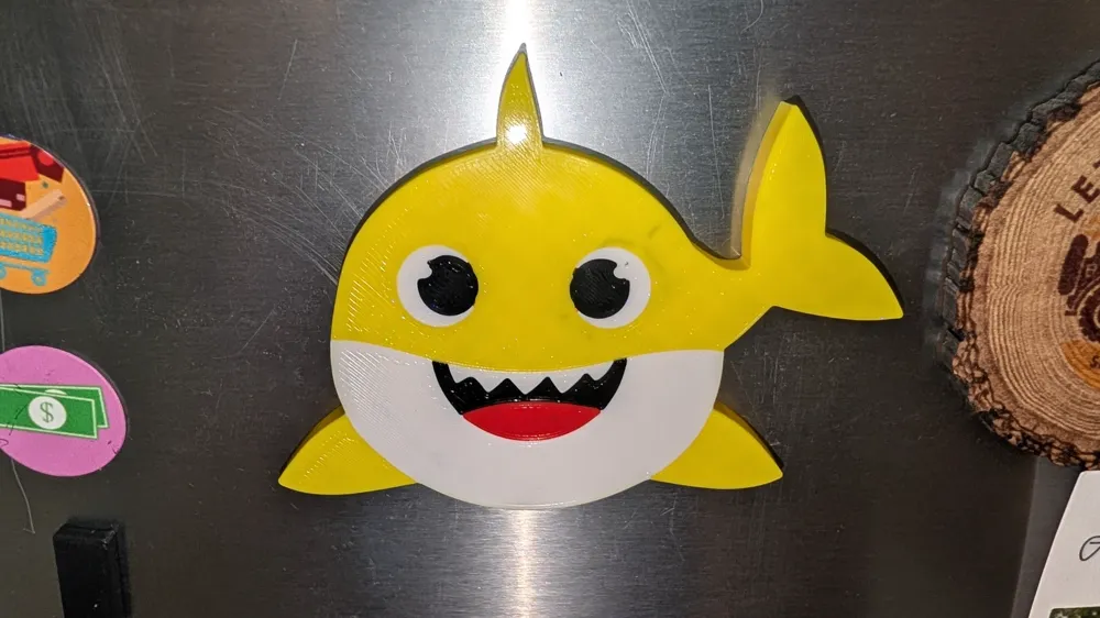 Baby Shark Fridge Magnet (multi-color recommended) - Free 3D Print ...
