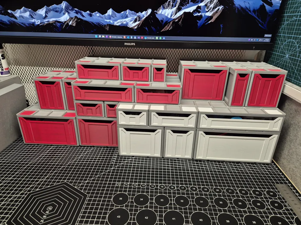 Stackable drawer system, gridfinity style. by dymek34 MakerWorld ...