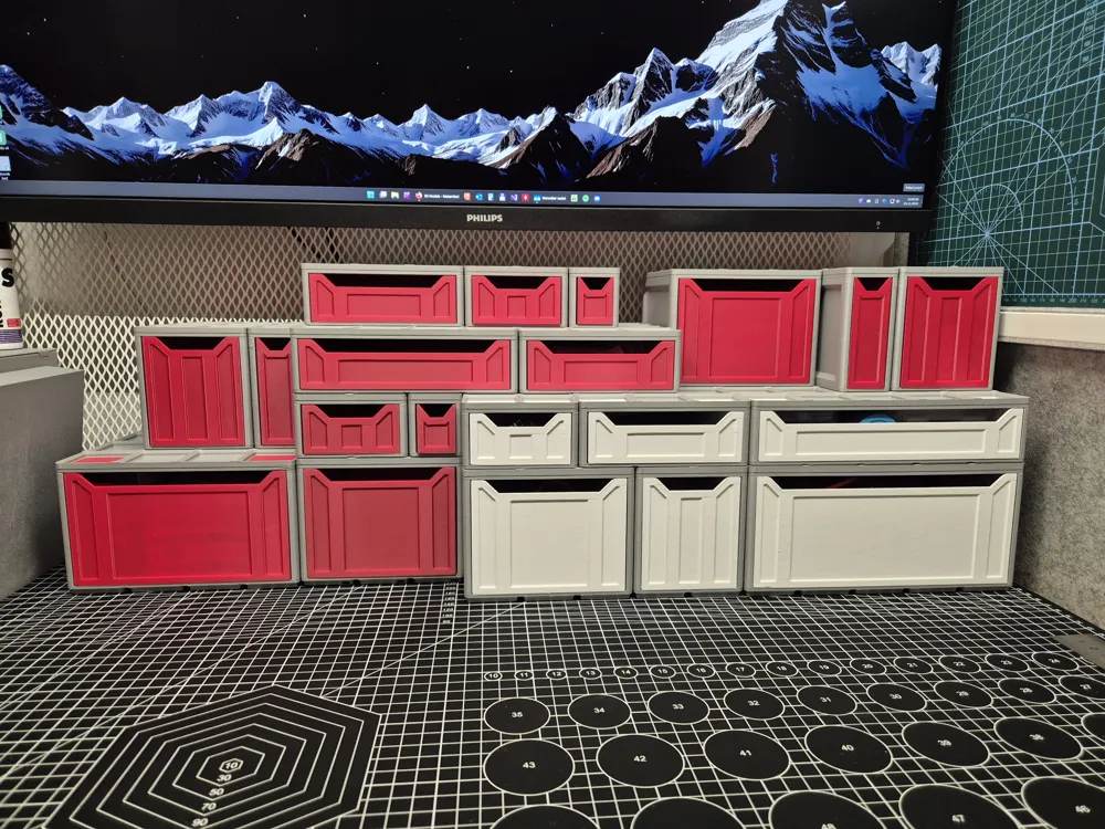 Stackable drawer system, gridfinity style. by dymek34 MakerWorld ...