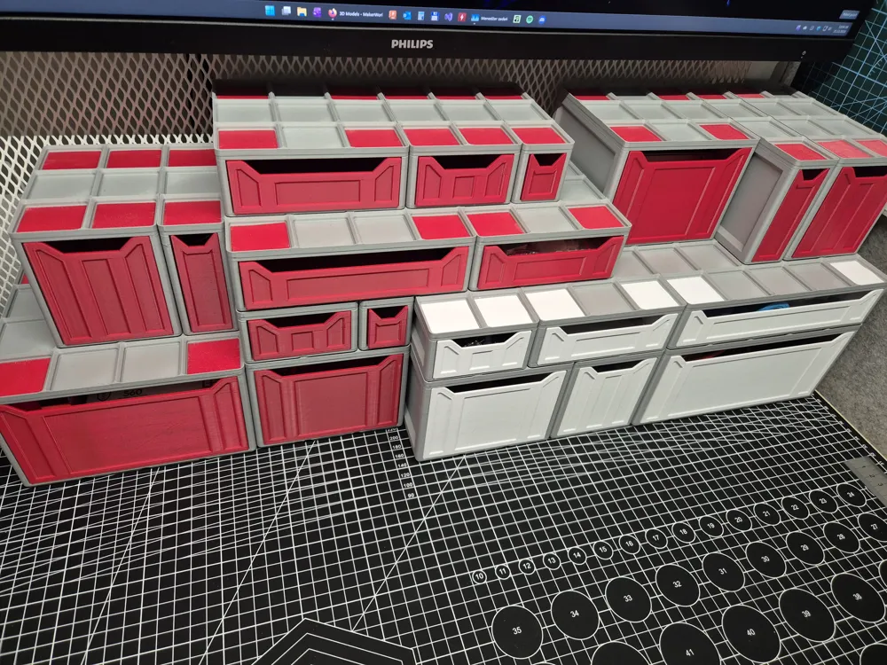 Stackable drawer system, gridfinity style. - Free 3D Print Model ...