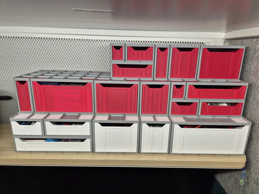 Stackable drawer system, gridfinity style. - Free 3D Print Model ...