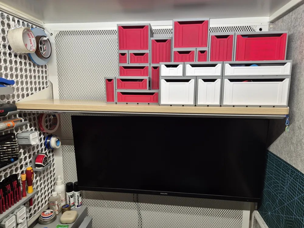 Stackable drawer system, gridfinity style. - Free 3D Print Model ...