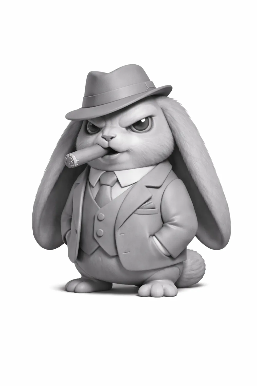 Mini Boss Animals - File: BUNNY - Free 3D Print Model - MakerWorld
