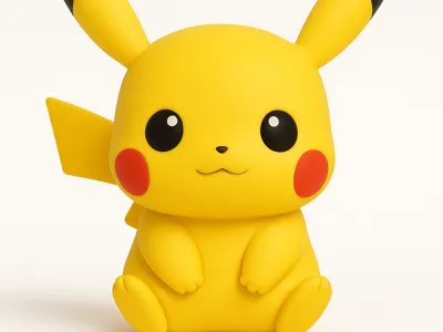 Pikachu Figura Chibi - Modelo de impresión 3D gratuito - MakerWorld