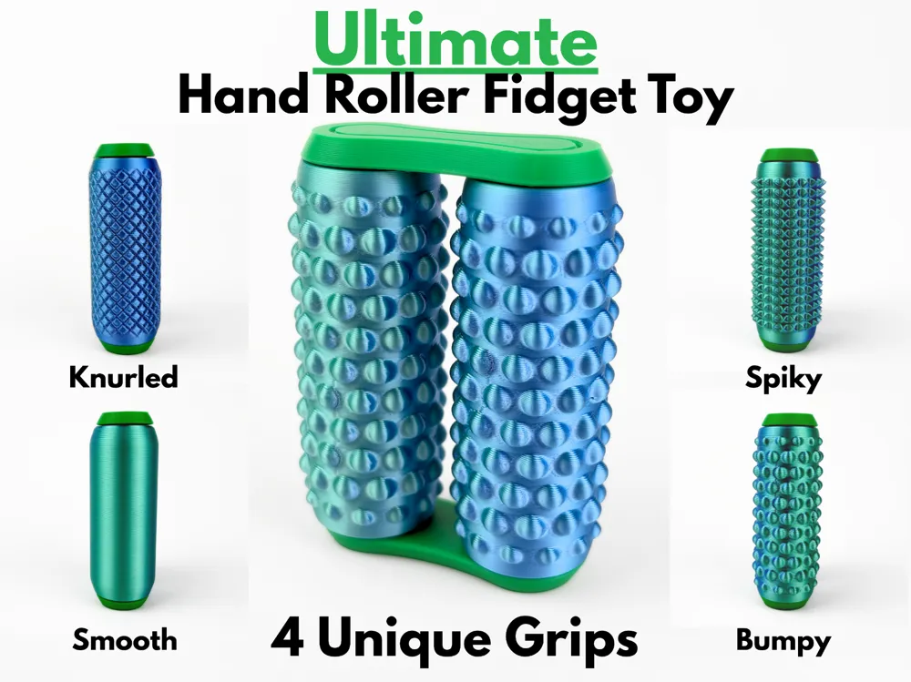 Ultimate Hand Roller Fidget Toy (4 Unique Grips) - Free 3D Print Model ...
