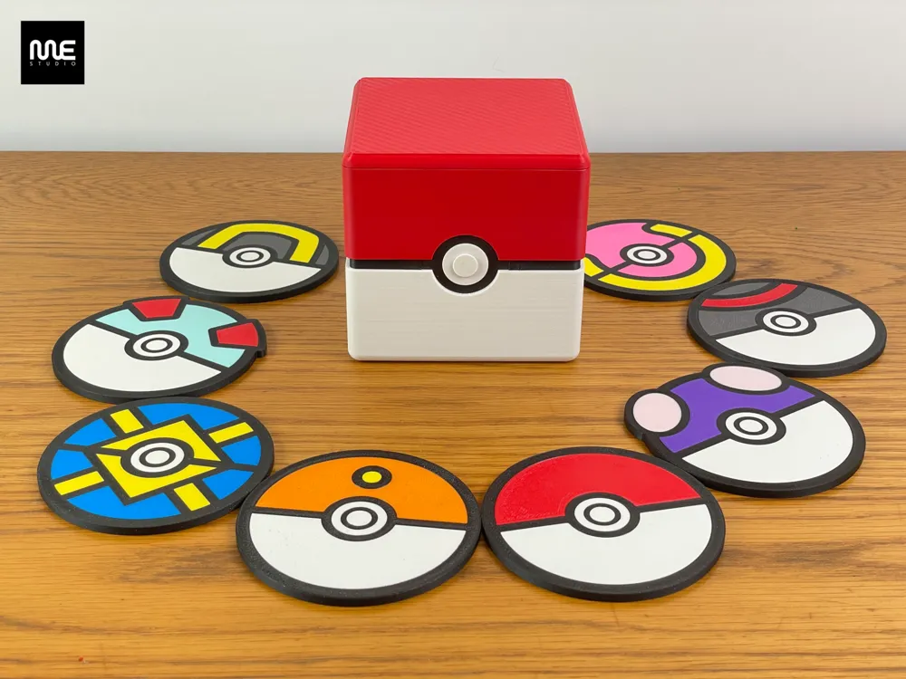 [FREE 1 DESIGN] Pokemon Ball Coaster by ME STUDIO - MakerWorld