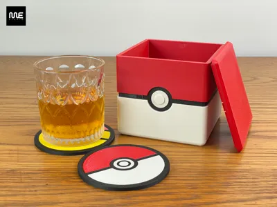 [FREE 1 DESIGN] Pokemon Ball Coaster by ME STUDIO - MakerWorld