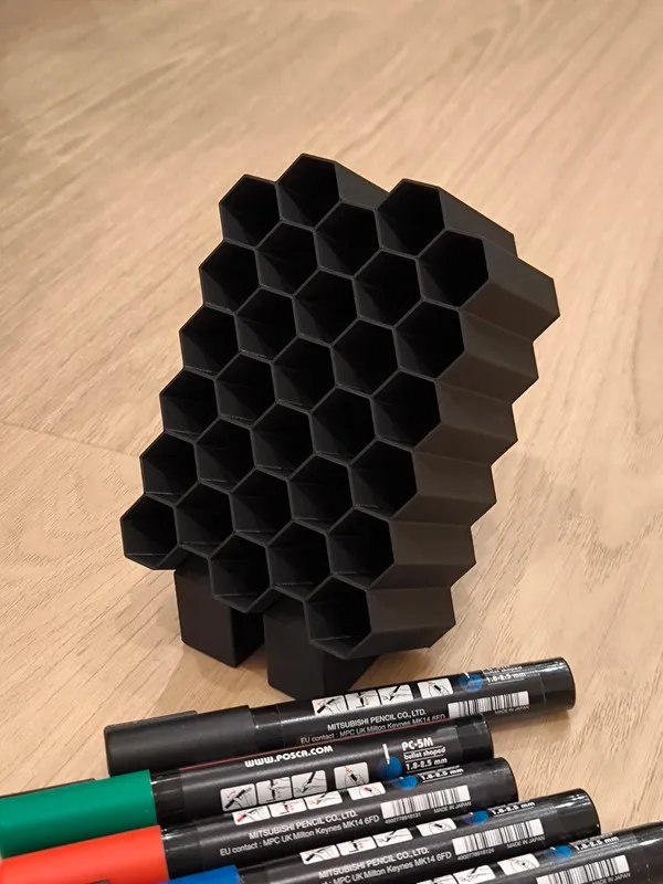 30 Posca PC-5M felt-tip pen organizer Remixed by marty MakerWorld ...