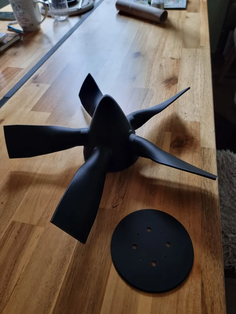 Propeller_5 Blades for 3D-Printable Turboprop Engine - Free 3D Print ...