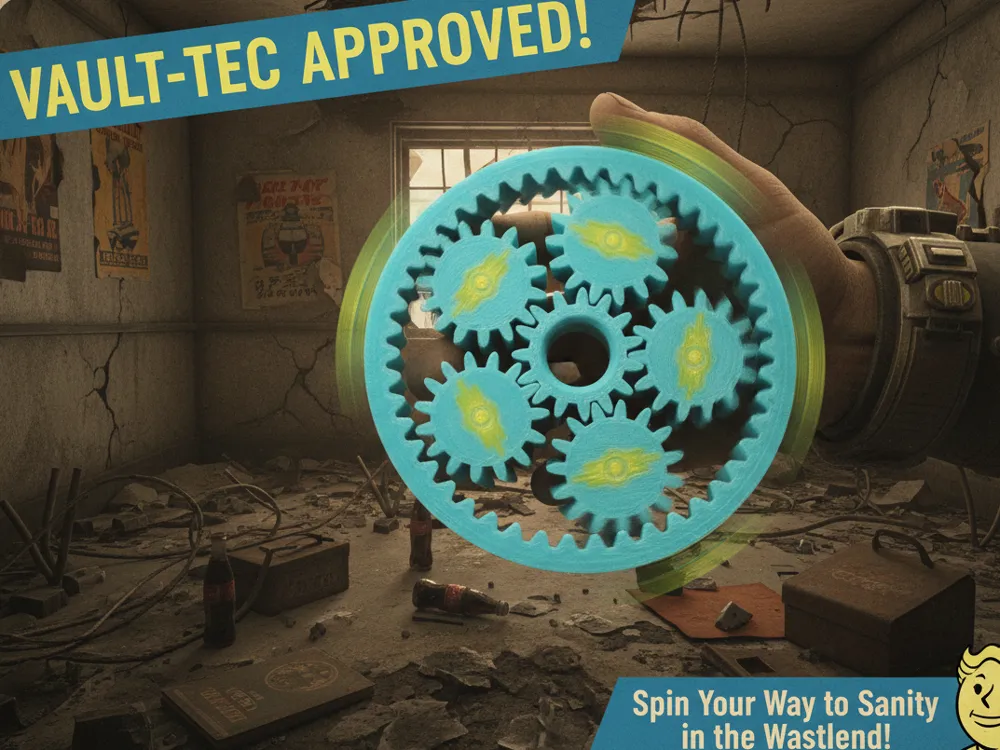Fidget Spinner Fallout Vault-Tec - Free 3D Print Model - MakerWorld