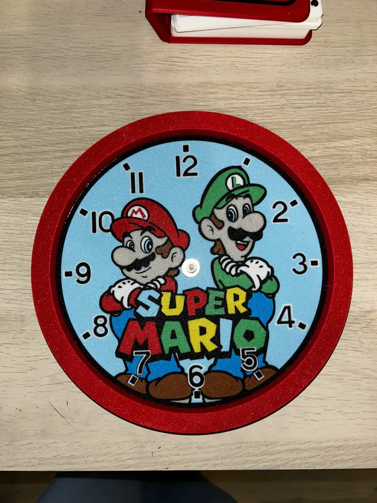 Super Mario wall clock - Free 3D Print Model - MakerWorld
