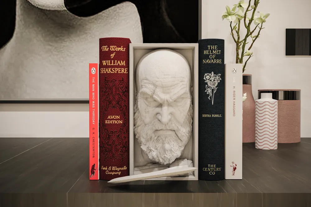 Kratos Book Nook and Wall Mount - Free 3D Print Model - MakerWorld