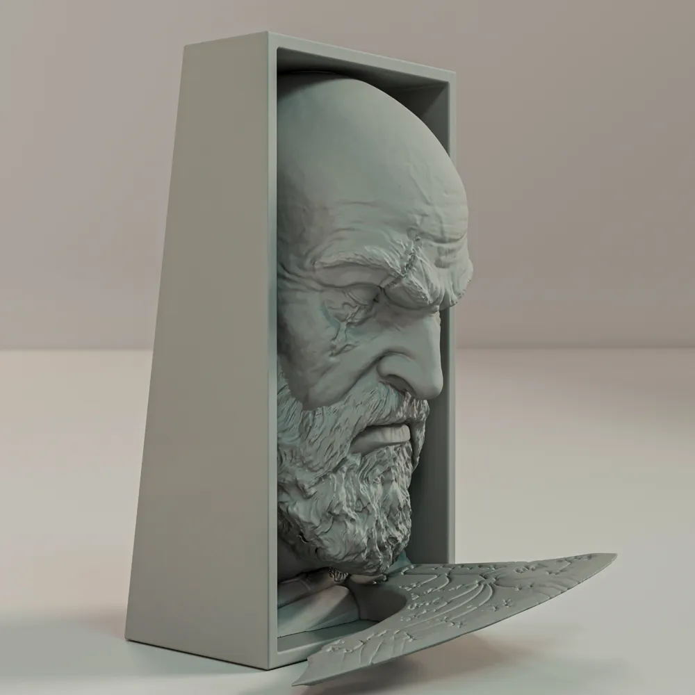 Kratos Book Nook and Wall Mount by Treddigineer MakerWorld: Download ...