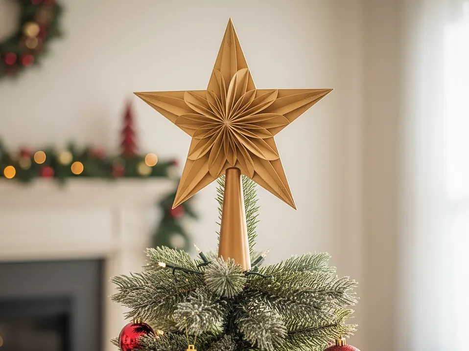 CHRISTMAS TREE STAR TOPPER (NO SUPPORTS) - Free 3D Print Model - MakerWorld