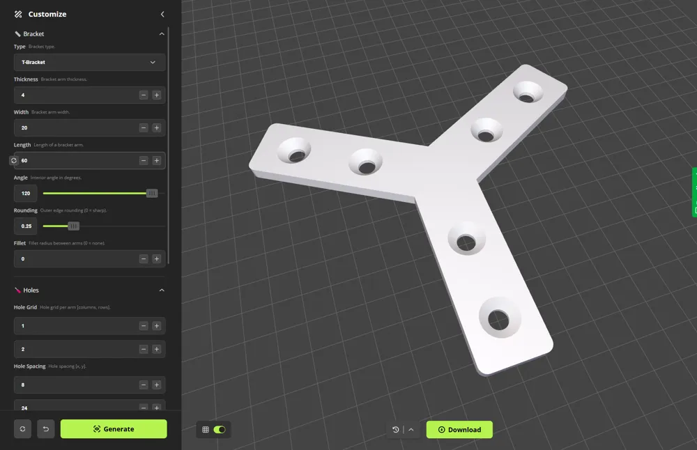 Bracket Generator - Parametric Mounting Brackets by Koolm MakerWorld ...