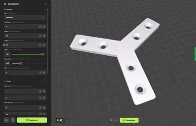 Bracket Generator - Parametric Mounting Brackets by Koolm MakerWorld ...