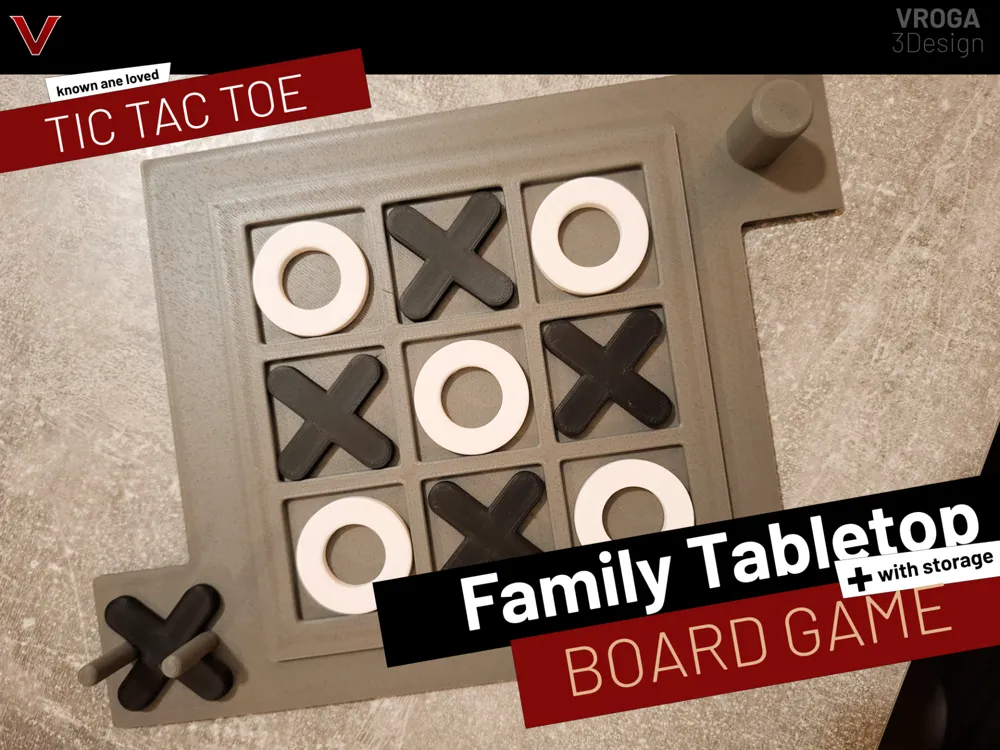 TIC TAC TOE Familien-Tischbrettspiel – Kostenloses 3D-Druckmodell ...