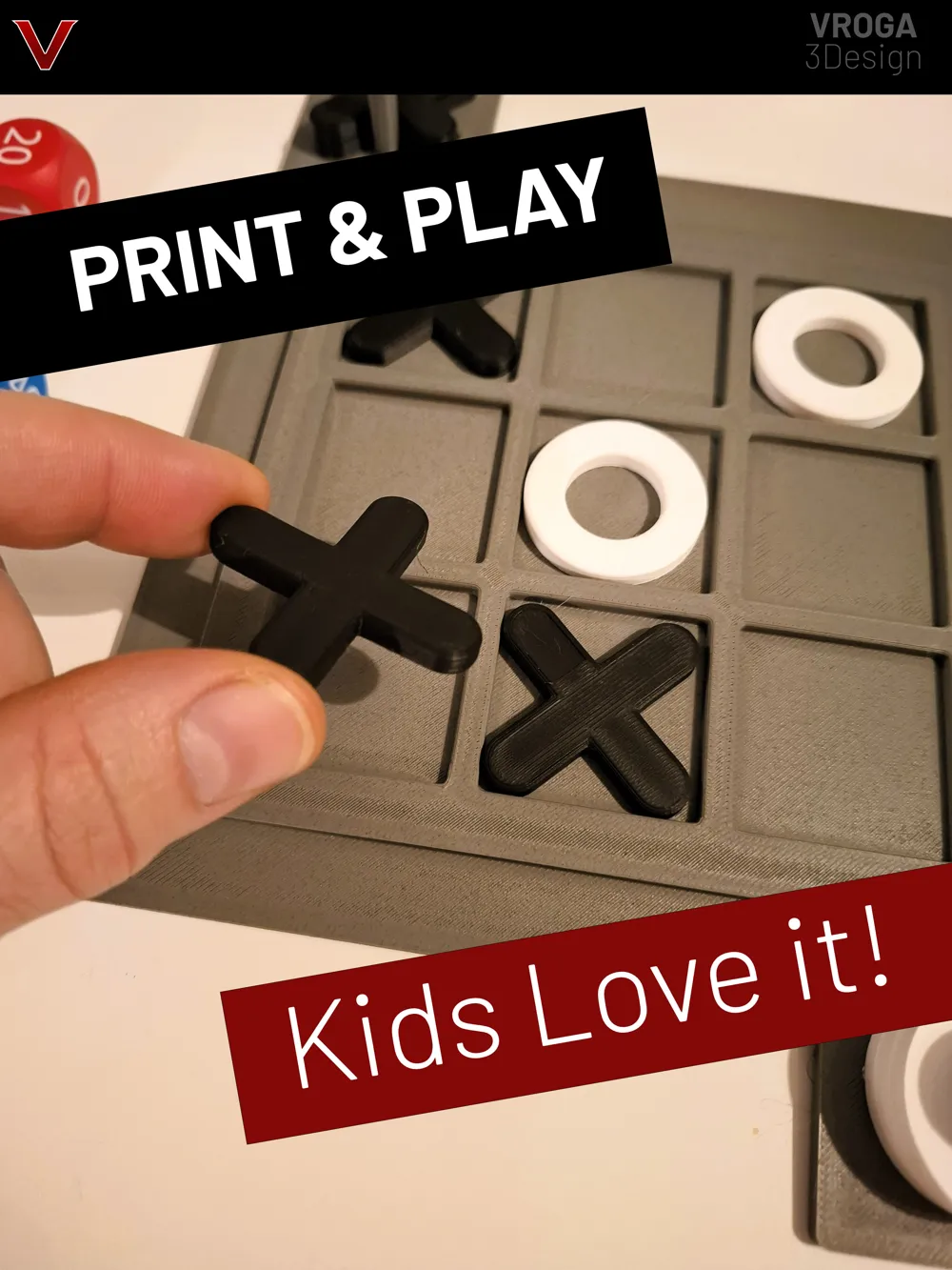 TIC TAC TOE Familien-Tischbrettspiel – Kostenloses 3D-Druckmodell ...