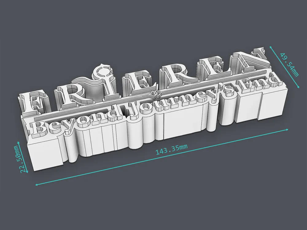 Frieren Logo Sign - Free 3D Print Model - MakerWorld