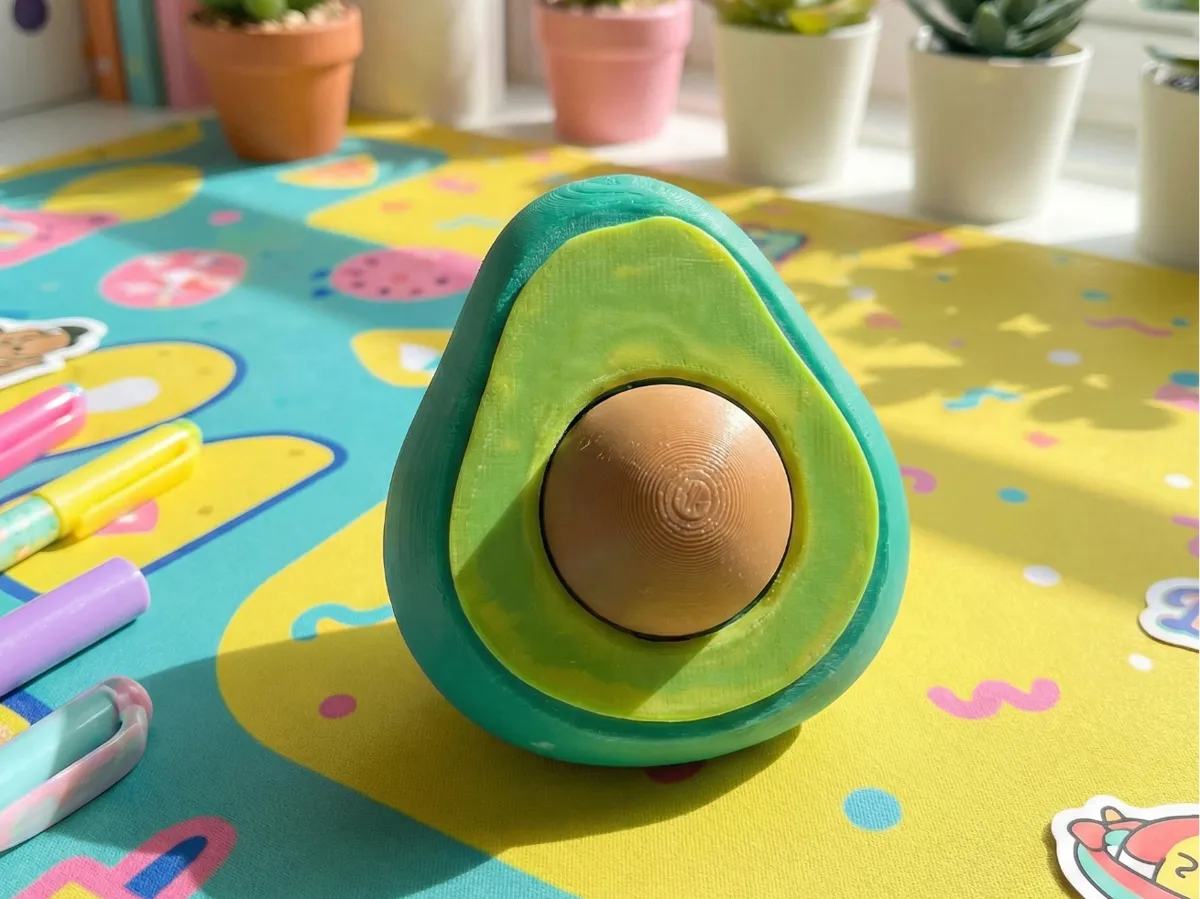 Avocado Clicker Fidget Toy - Free 3D Print Model - MakerWorld