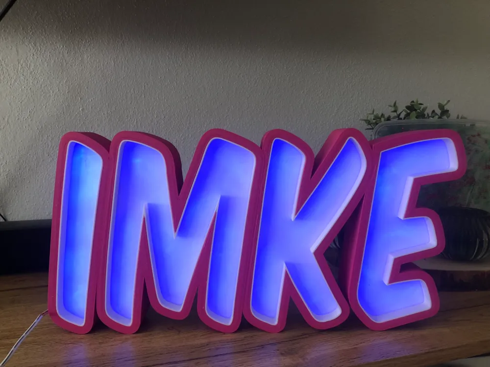 Namenslampe Lightbox Imke Letters by Flexn-3D - MakerWorld