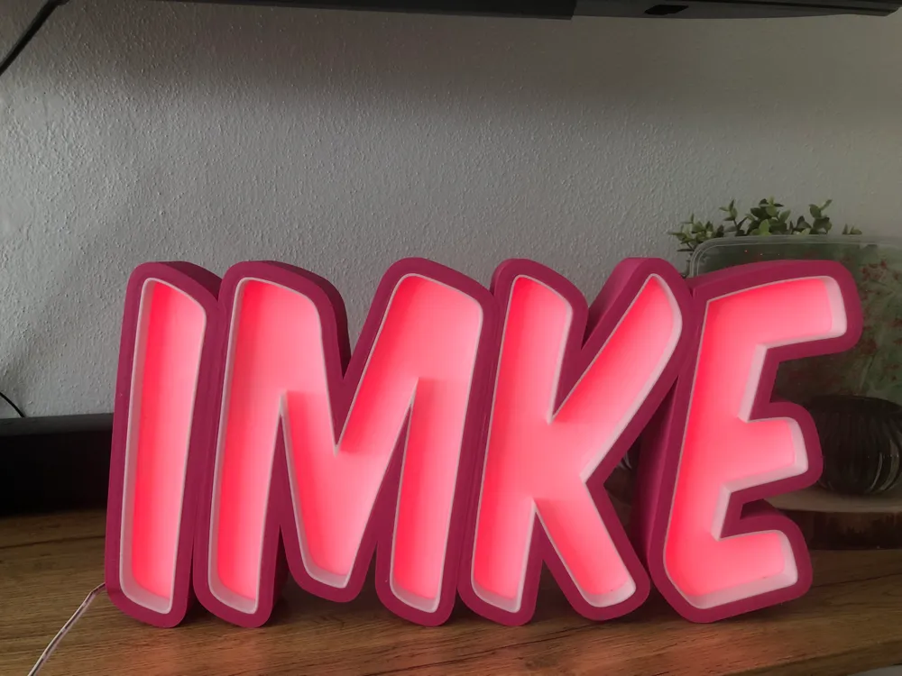 Namenslampe Lightbox Imke Letters by Flexn-3D - MakerWorld