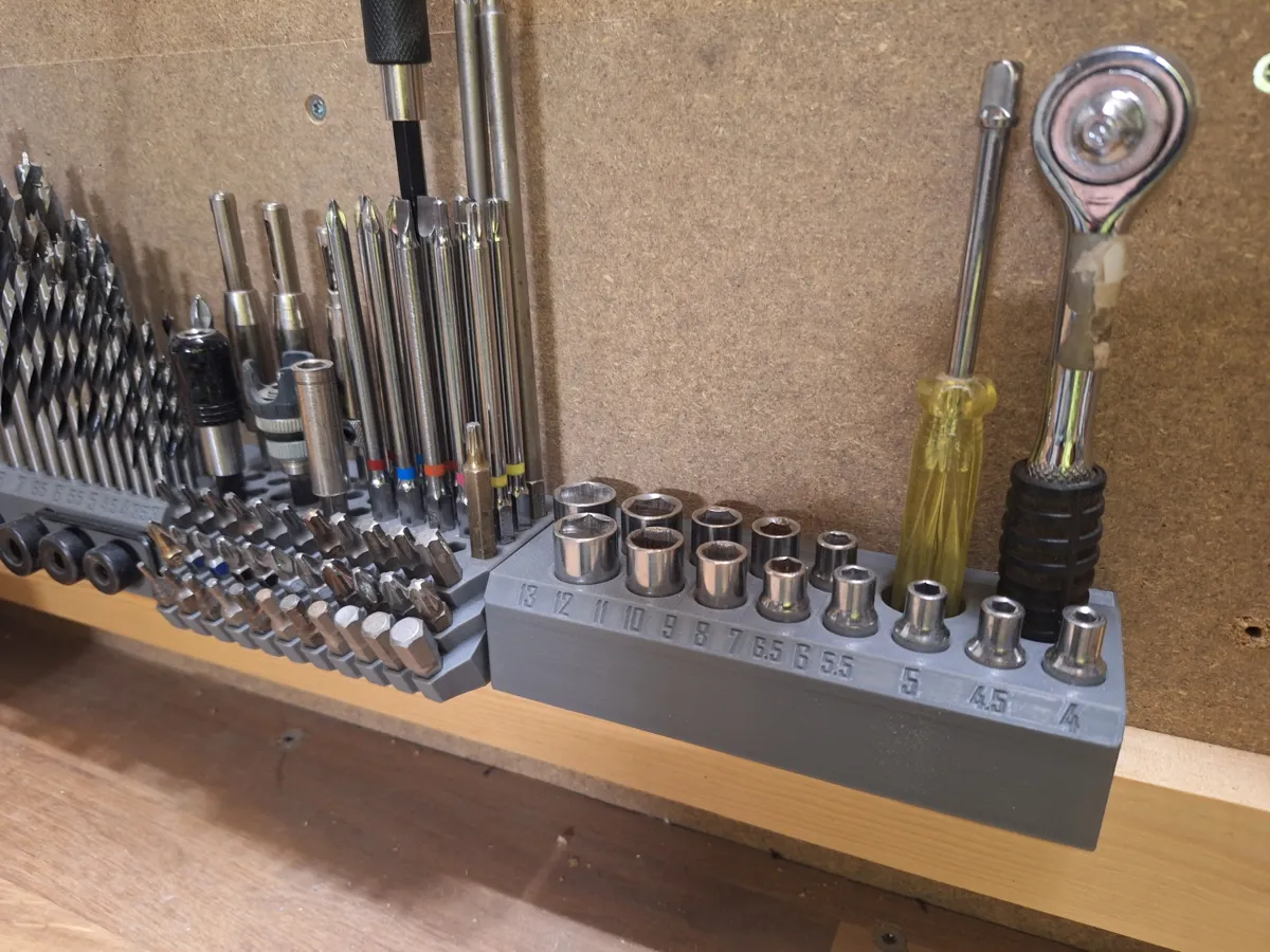 取り外し可能なソケットレンチホルダー 作成者： Friis MakerWorld：無料3Dモデルをダウンロード